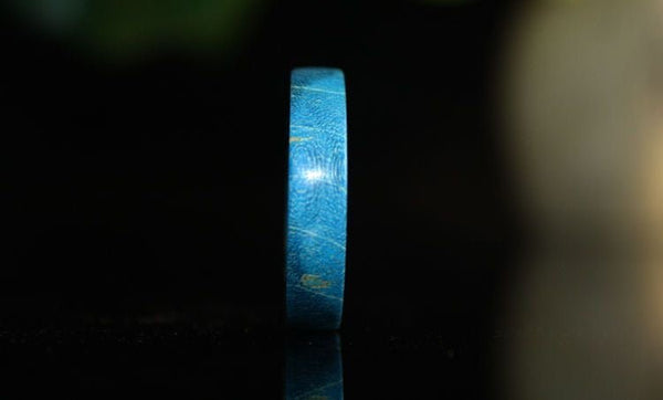 Luxury Marble Ring – Celestial Blue Natural Stone by MIKOL - MIKOL